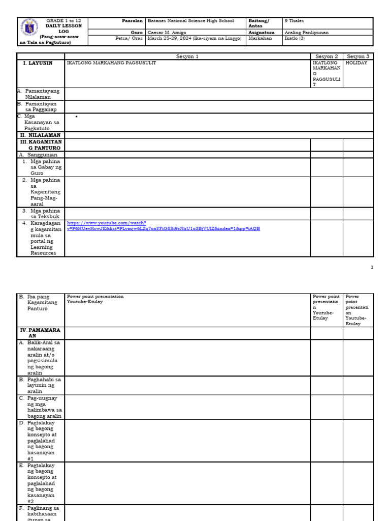 DLL-AP9-Q3-W9 Exam | PDF