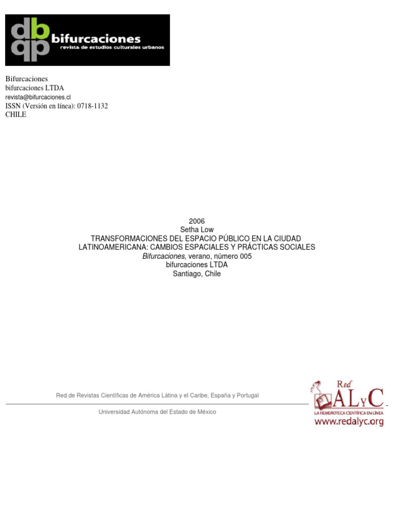 Low, Setha - Espacio Público Ciudad Latina | PDF | Costa Rica | America ...