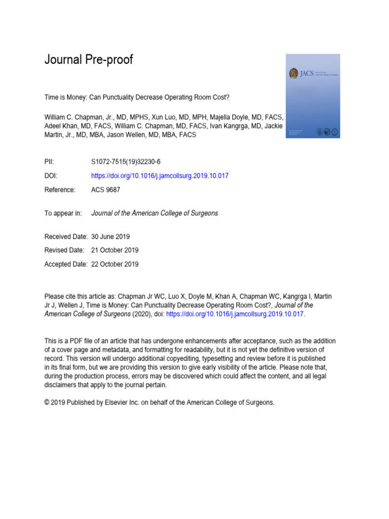 Punctuality's Impact on OR Costs | PDF | Linear Regression | Estimator