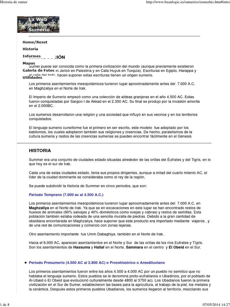 Historia_de_sumer | PDF | Sumeria | Ur