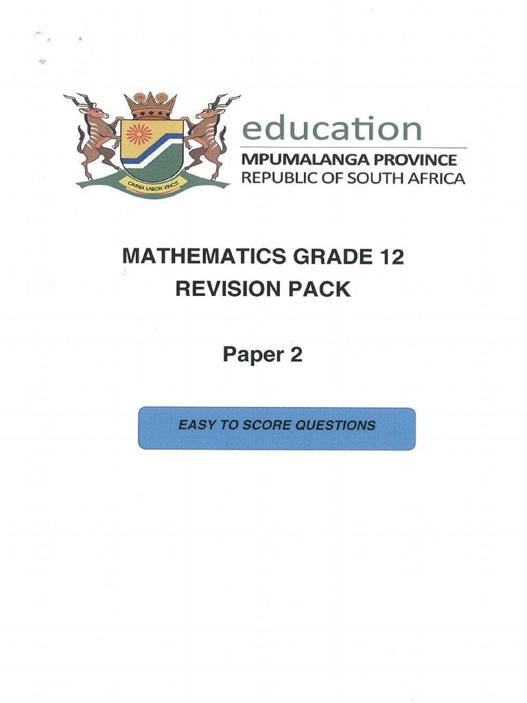 Math Revision Pack P2 Questions | PDF