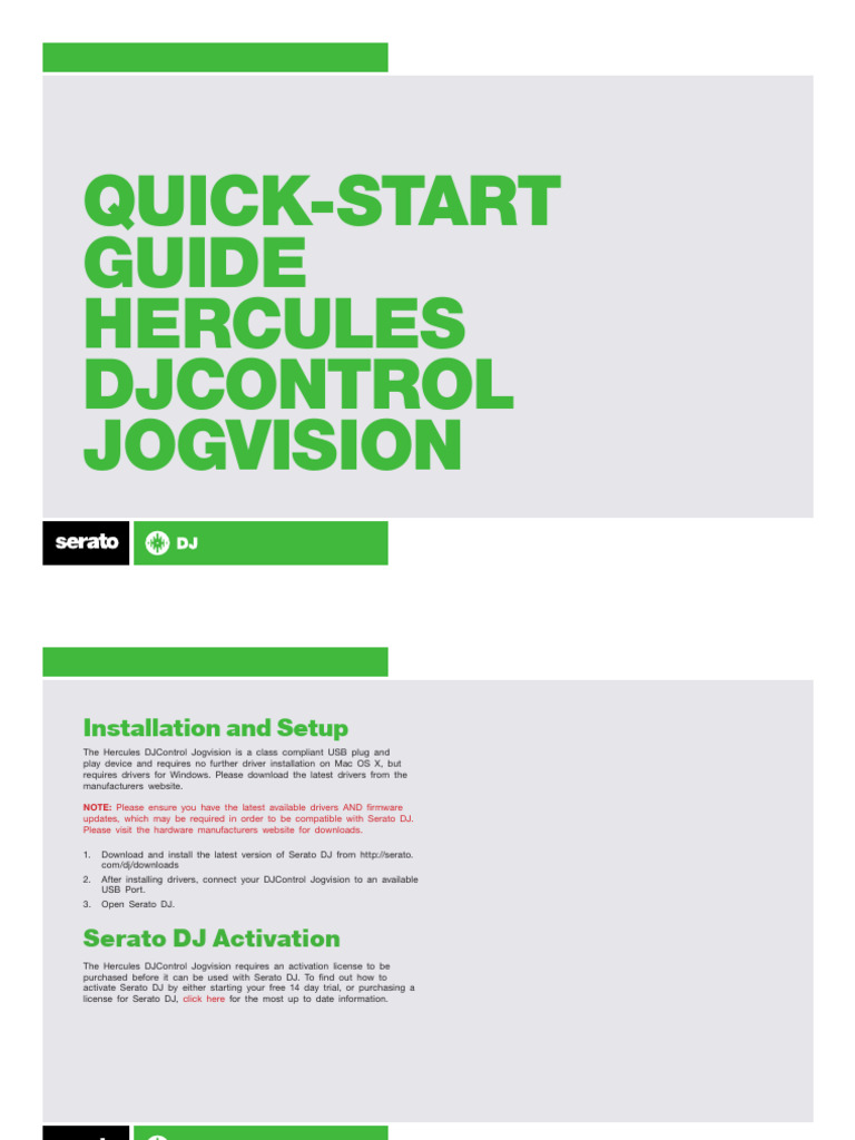 Hercules DJControl Jogvision QSG | PDF | Disc Jockey | Computer Engineering