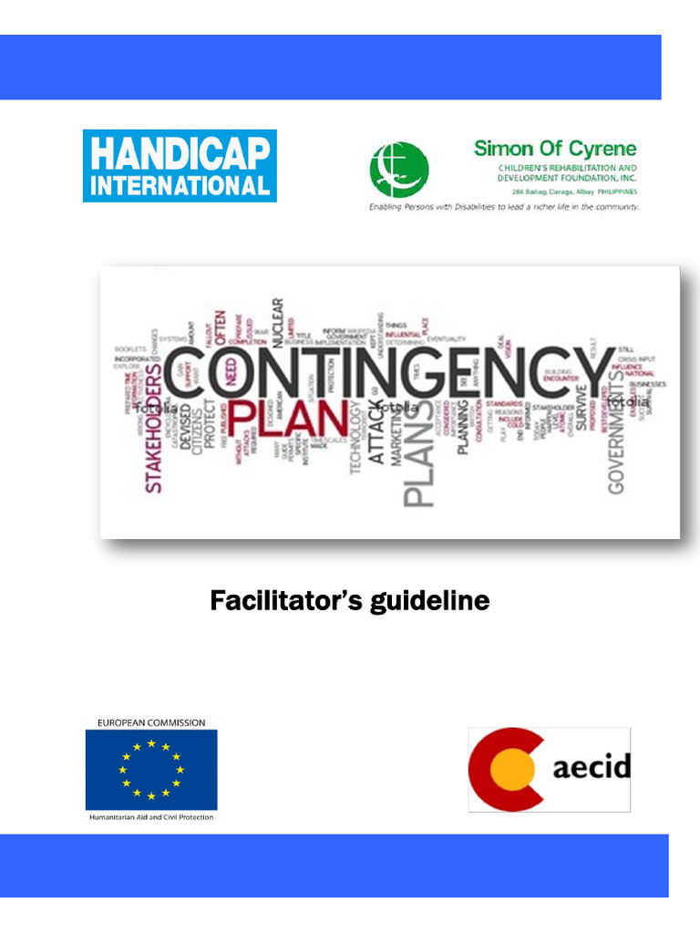 Contingency Plan Facilitator Guideline | PDF | Emergency Management ...
