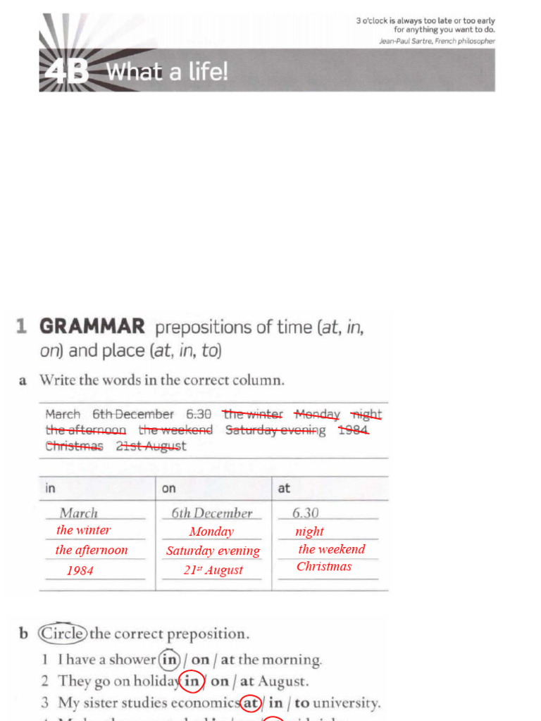 4B - What A Life. | PDF