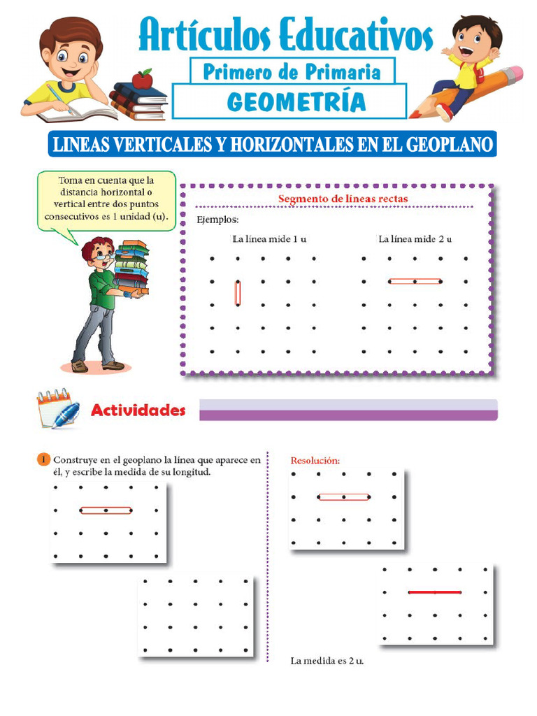 Lineas Verticales y Horizontales en El Geoplano para Primero de ...