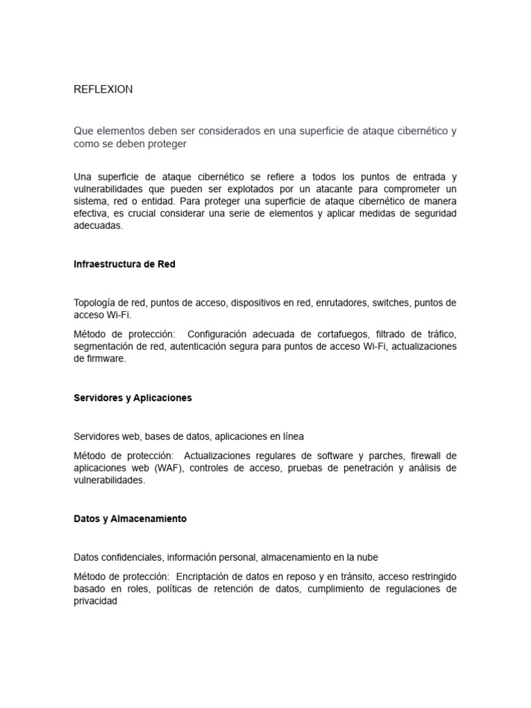 Reflexion 1 | PDF | La seguridad informática | Seguridad