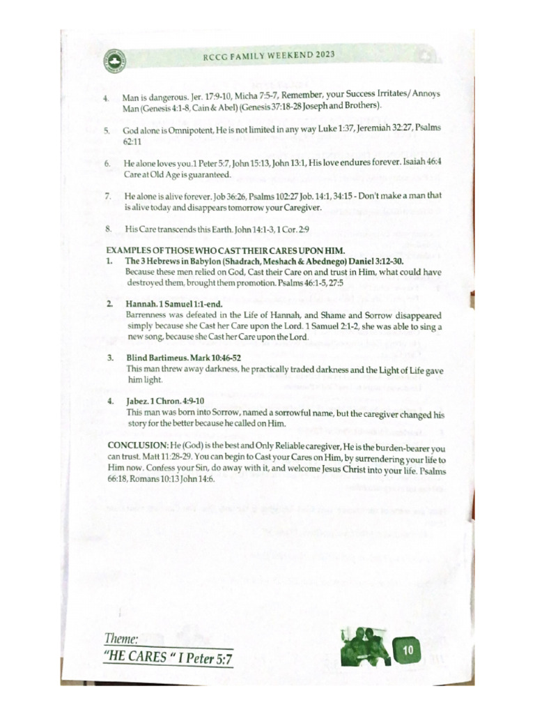 RCCG Family Weekend 2023 | PDF