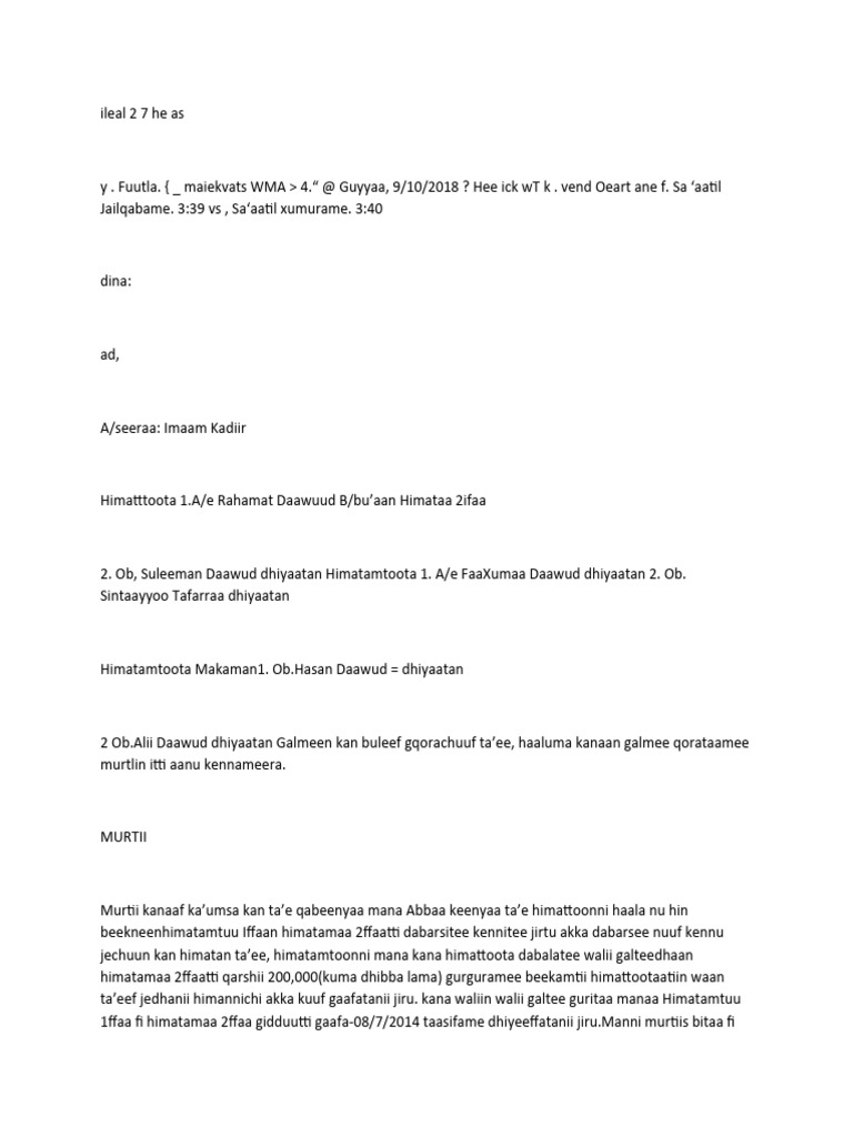 Sintaayyoo Tafar 33090 | PDF