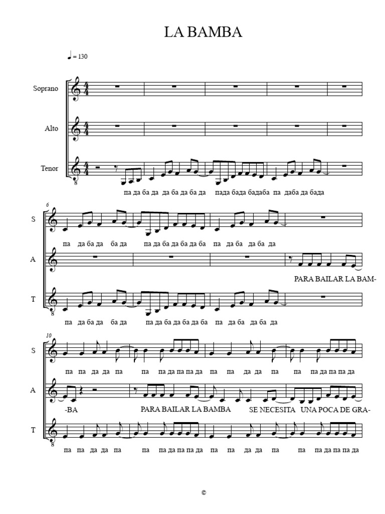 La Bamba For RITM PRO | PDF