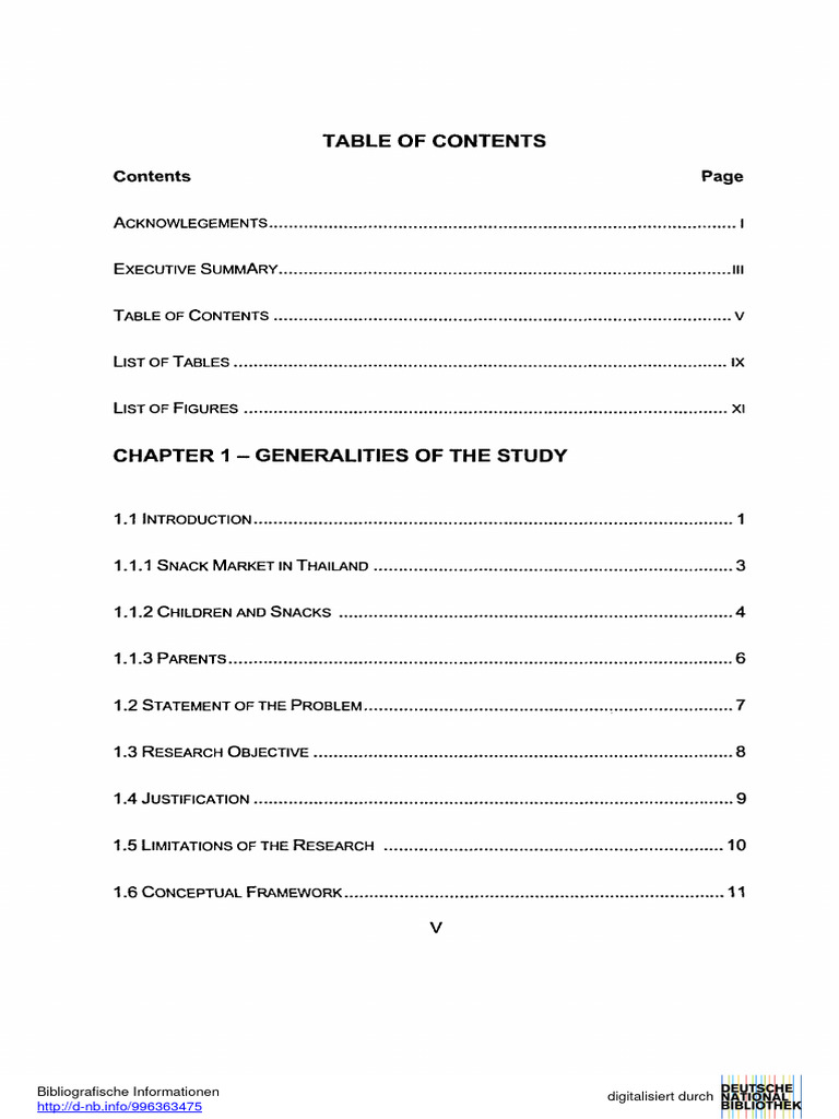Research Table of Contents | PDF | Questionnaire | Scientific Method
