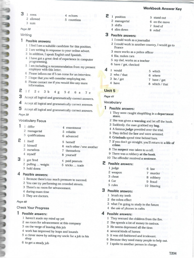 Advantage2 Units 5-6 Answer Key | PDF