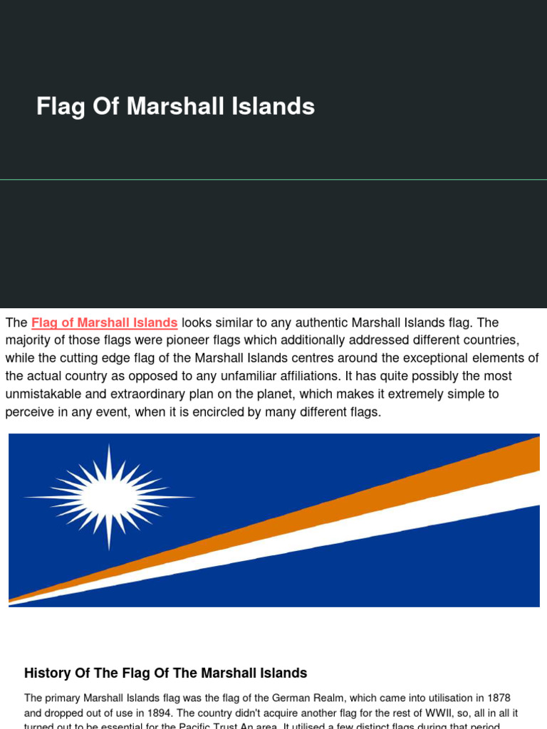 Marshall Islands Flag: History & Design | PDF