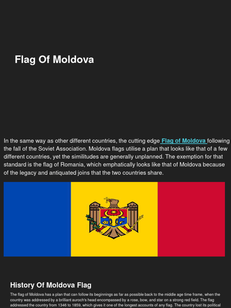 Flag Of Moldova | PDF | Moldova | Earth Sciences