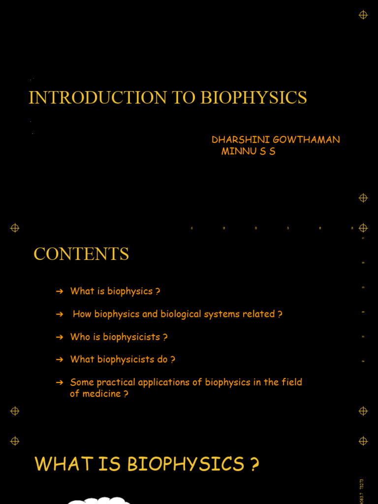 Biophysics PPT 1 | PDF | Science & Mathematics