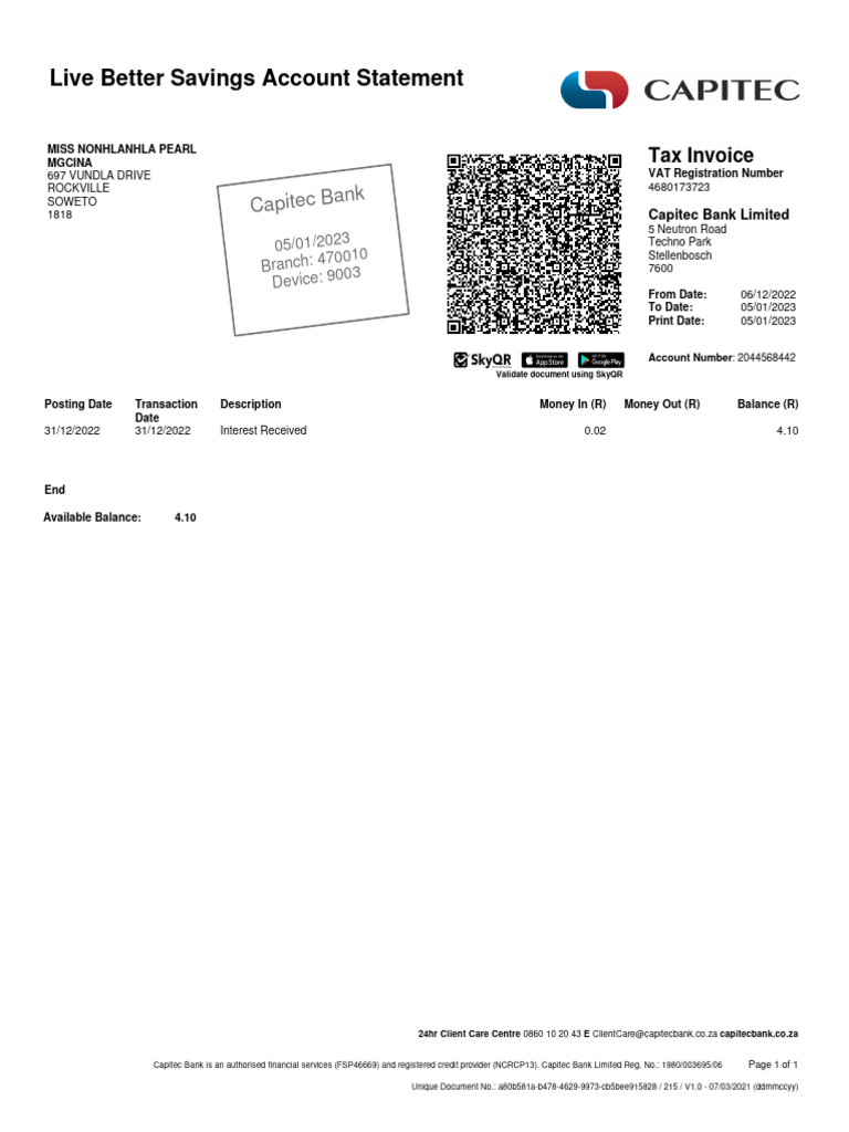 account_statement | PDF | Banks | Personal Finance