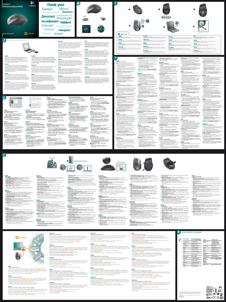 Logitech Marathon Mouse M705 - Navod | PDF