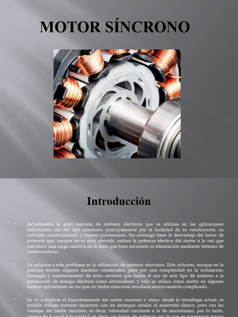 MOTOR Síncrono y Asincrono | Descargar gratis PDF | Motor eléctrico ...