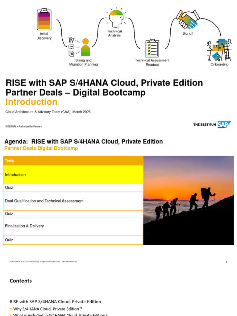 SAP 2023 RISE Partner DeepDive Part 1 Introduction | PDF | Cloud Computing | Virtual Private Network