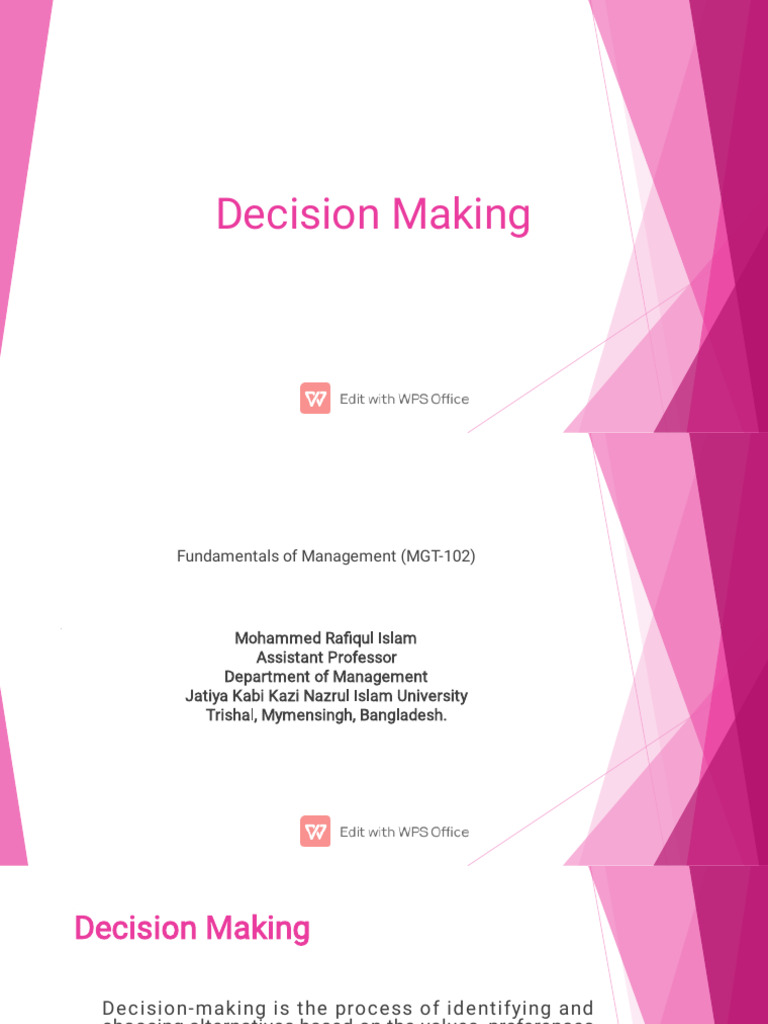 Decision Making | PDF | Decision Making | Rationality