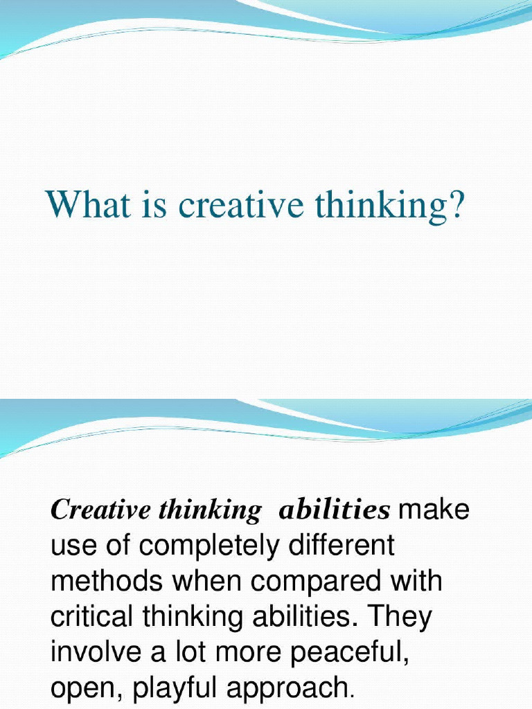 What Is Creative Thinking | PDF