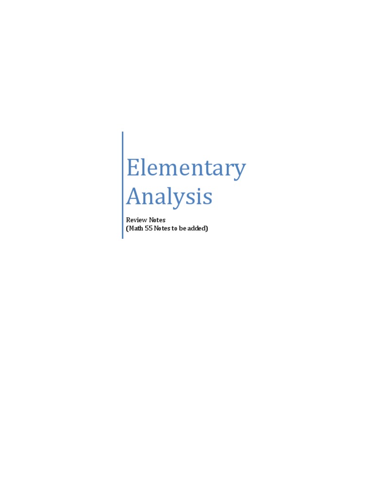 Elementary Analysis Pdf Trigonometric Functions Maxima And Minima