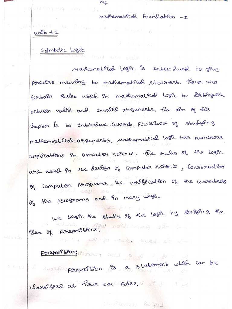 Class Notes For Unit-1 (Maths) | PDF