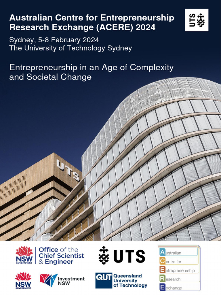 ACERE 2024: Entrepreneurship & Change | PDF | Business | Economies