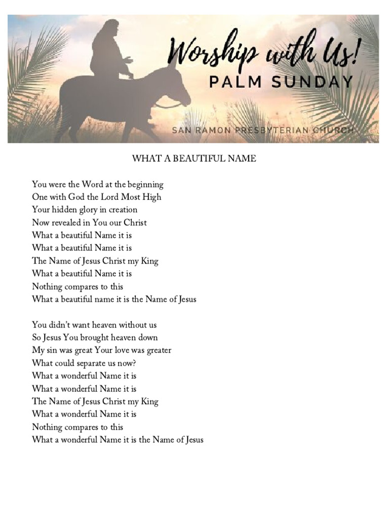 Palm+Sunday+Lyrics | PDF