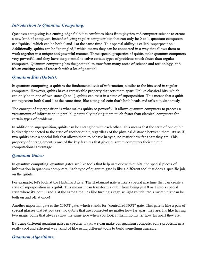 Quantum Computing Seminar | PDF | Quantum Computing | Physics