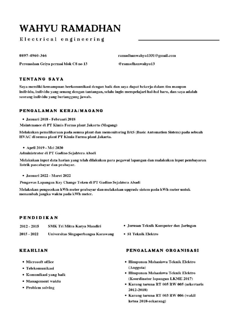 CV. Wahyu-Ramadhan | PDF