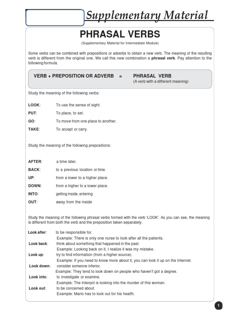 Intermediate - Phrasal Verbs 2 | PDF | Preposition And Postposition | Verb