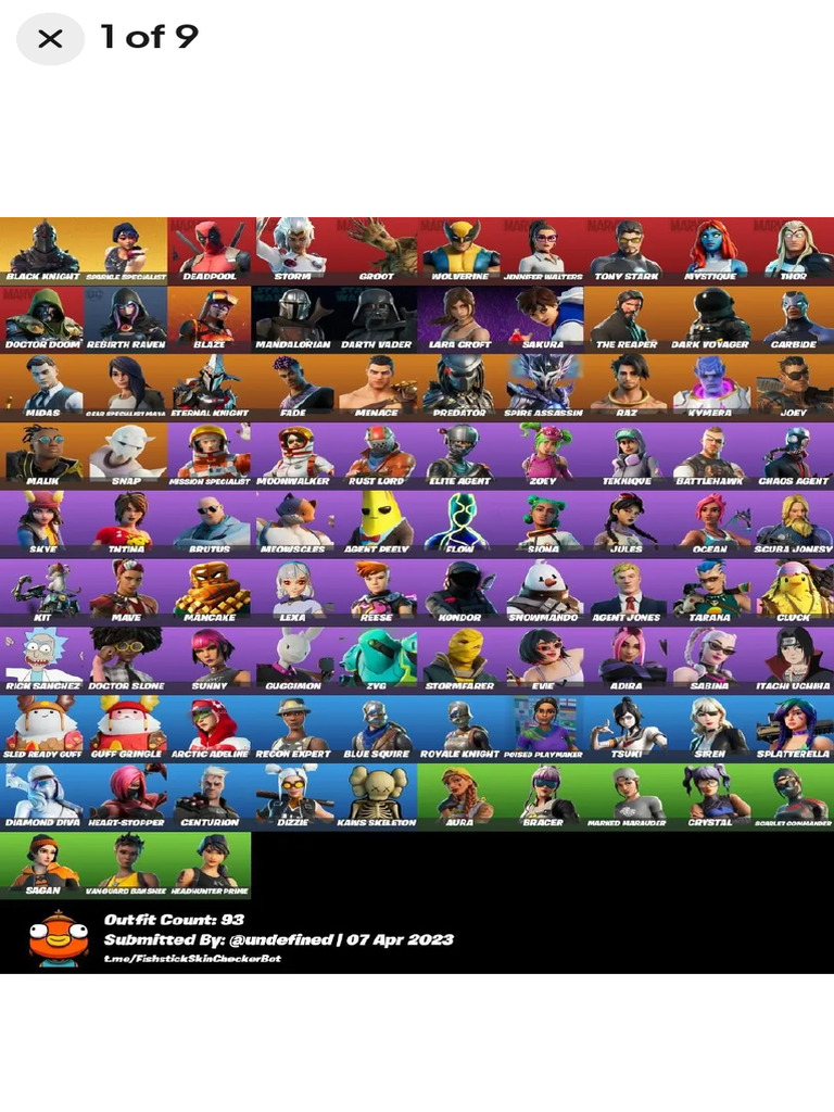 FN OG 93 Skin Black Knight, Sparkle Specialist, The Reaper, Floss, Take ...