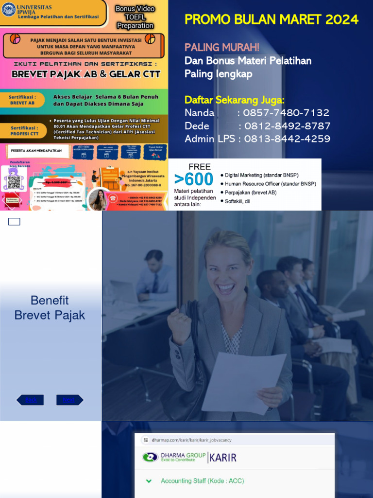 Info Pelatihan Brevet Pajak AB Dan Gelar CTT | PDF