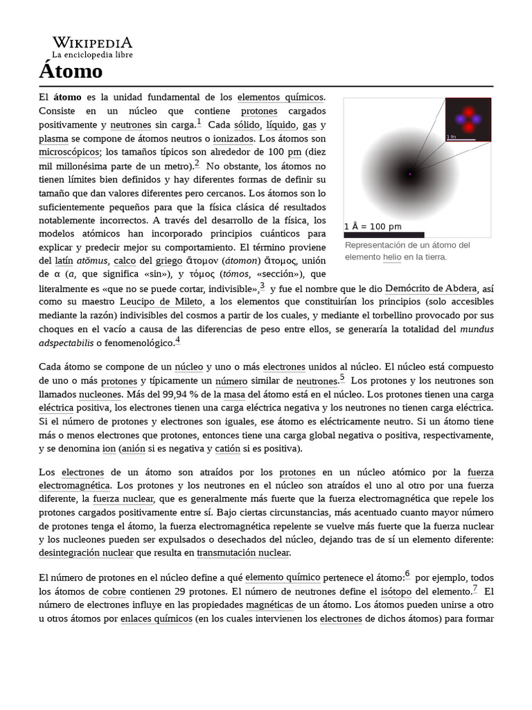 átomo Pdf átomos Electrón