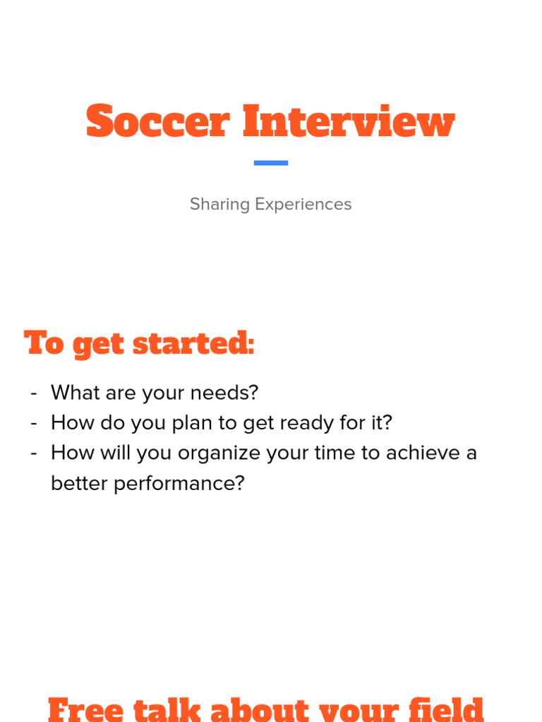 Soccer Interview | PDF | Risk | Association Football