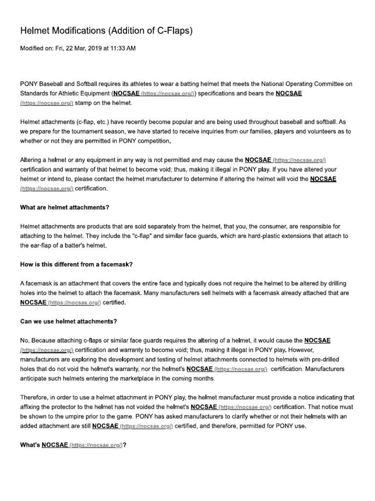 Batting Helmet Mods C Flaps | PDF