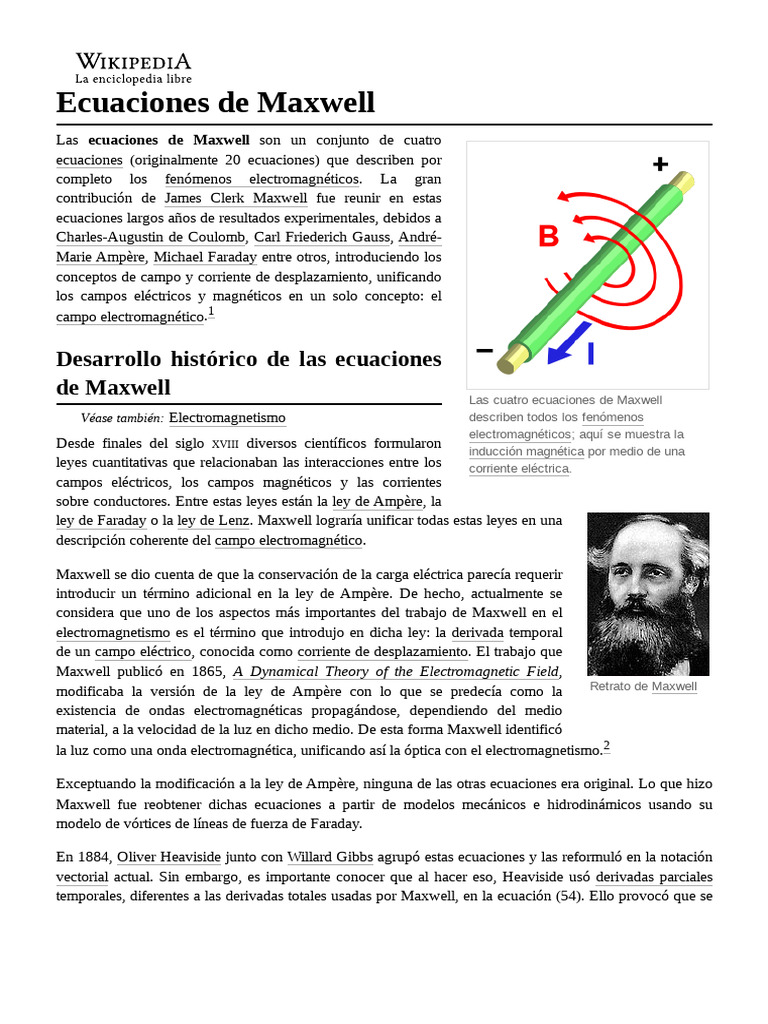 Ecuaciones_de_Maxwell | PDF | Ecuaciones de Maxwell | Campo magnético