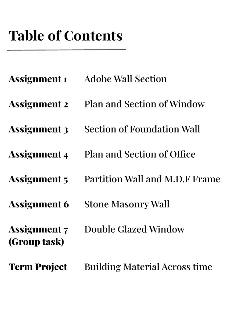 Architectural Assignments & Plans | PDF