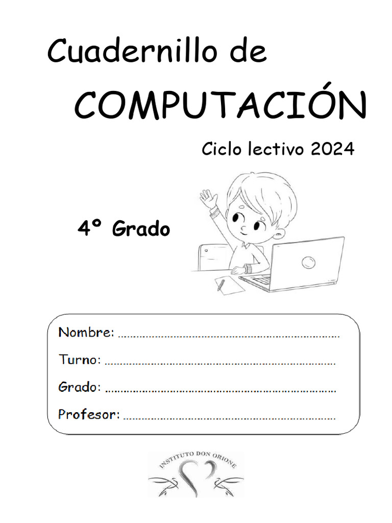 Cuadernillo Computaci-N 4 - Grado - 2024 | PDF | Almacenamiento de datos de la computadora ...