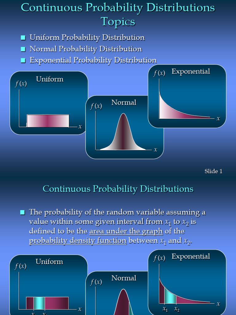 Continuous Probability Distributions N Hypothesis Testing | PDF ...