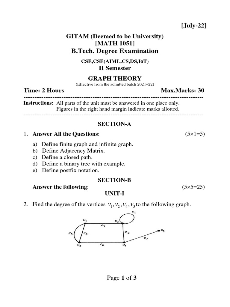 Math1051 - Graph Theory | PDF | Computational Complexity Theory | Combinatorics