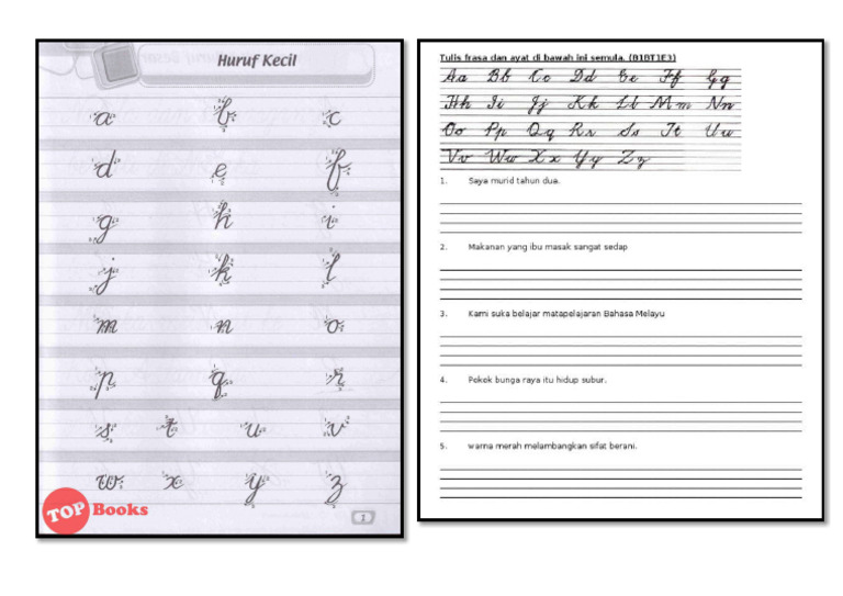 Latihan Tulisan Berangkai | PDF