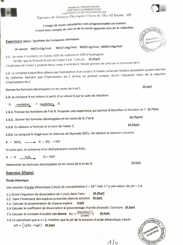 Composition TS2 2021 IA DKR | PDF