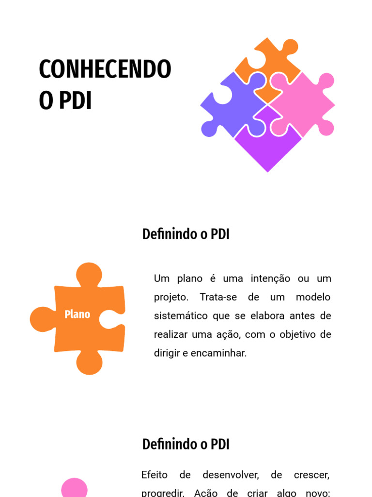 Conhecendo o PDI | PDF | Pedagogia | Aprendizado
