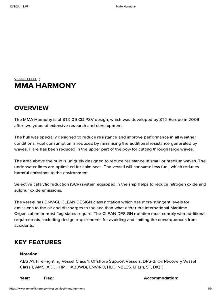 MMA Harmony | PDF | Pump | Shipping