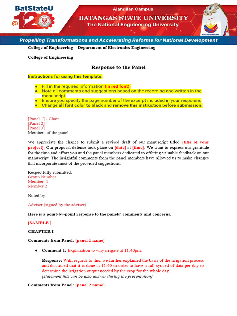 DECE Response To The Panel Template (Capstone 1) | PDF | Technology ...
