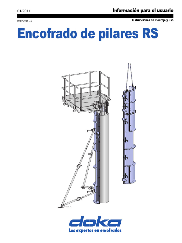 Encofrado de Pilares - DOKA | PDF | Seguridad y salud ocupacional | Hormigón
