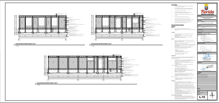 Elevación Estructural Eje 1 1 Elevación Estructural Eje 2 2: Proyecto | PDF | Albañilería ...
