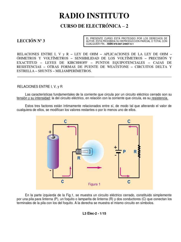 Leccion 3-Electronica-2 (EB3) | PDF | Resistencia Eléctrica y Conductancia | Resistor
