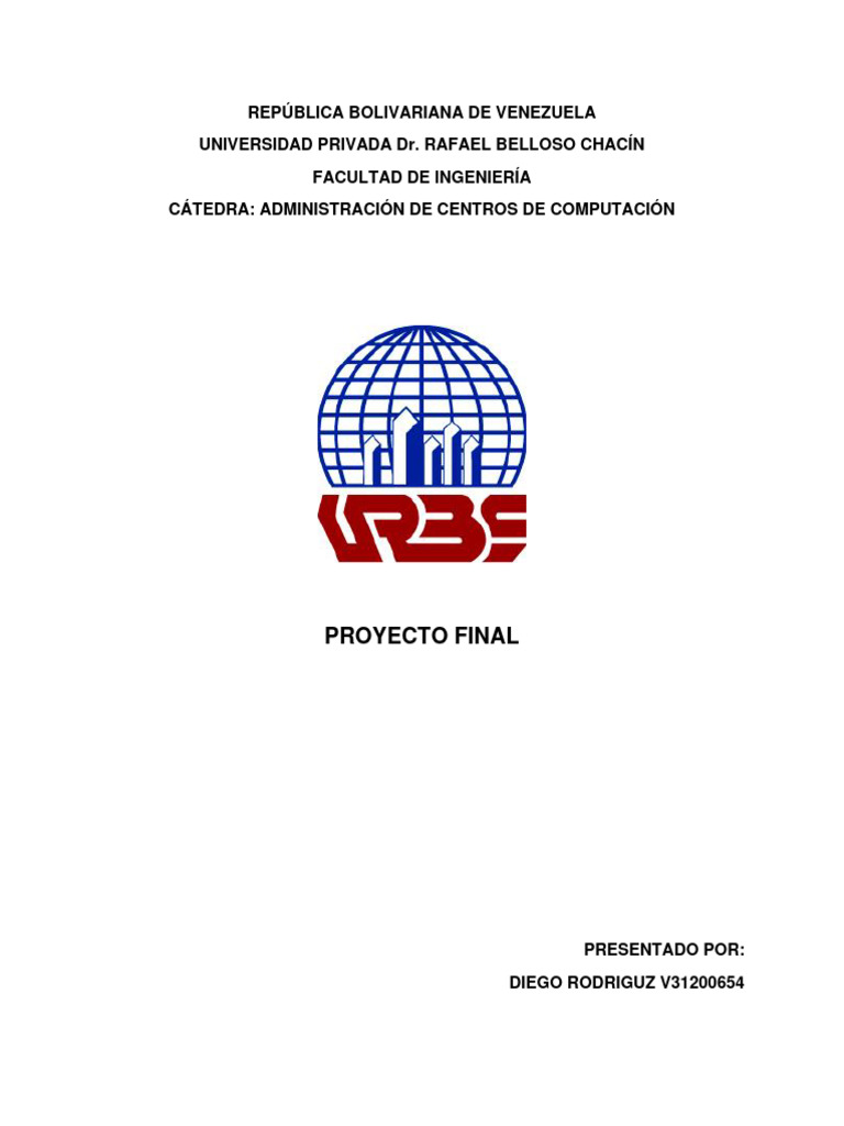 Proyecto final Administracion de Centros de Computo | PDF | Business | Hardware de la computadora